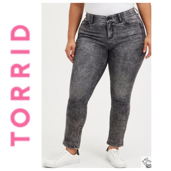 torrid | Jeans | Nwt Faded Grey Bombshell Straight Leg Jeans Tall ...
